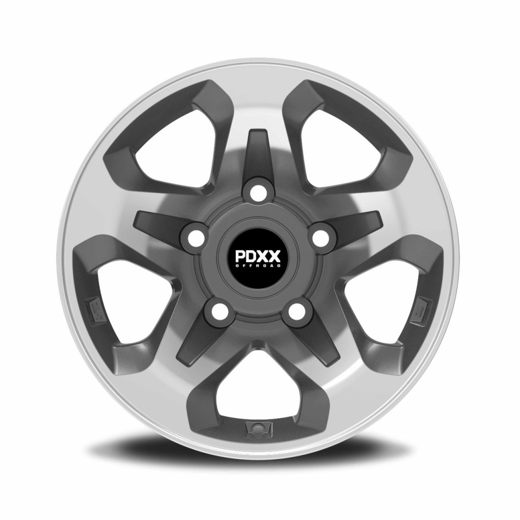 PDXX OFFROAD WHEEL FF491 16" GUNMETAL MACHINED FACE - HPR Tyres